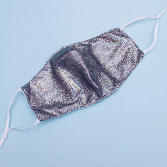 Accessories | Holographic Shiny Sparkly Face Mask | Poshmark
